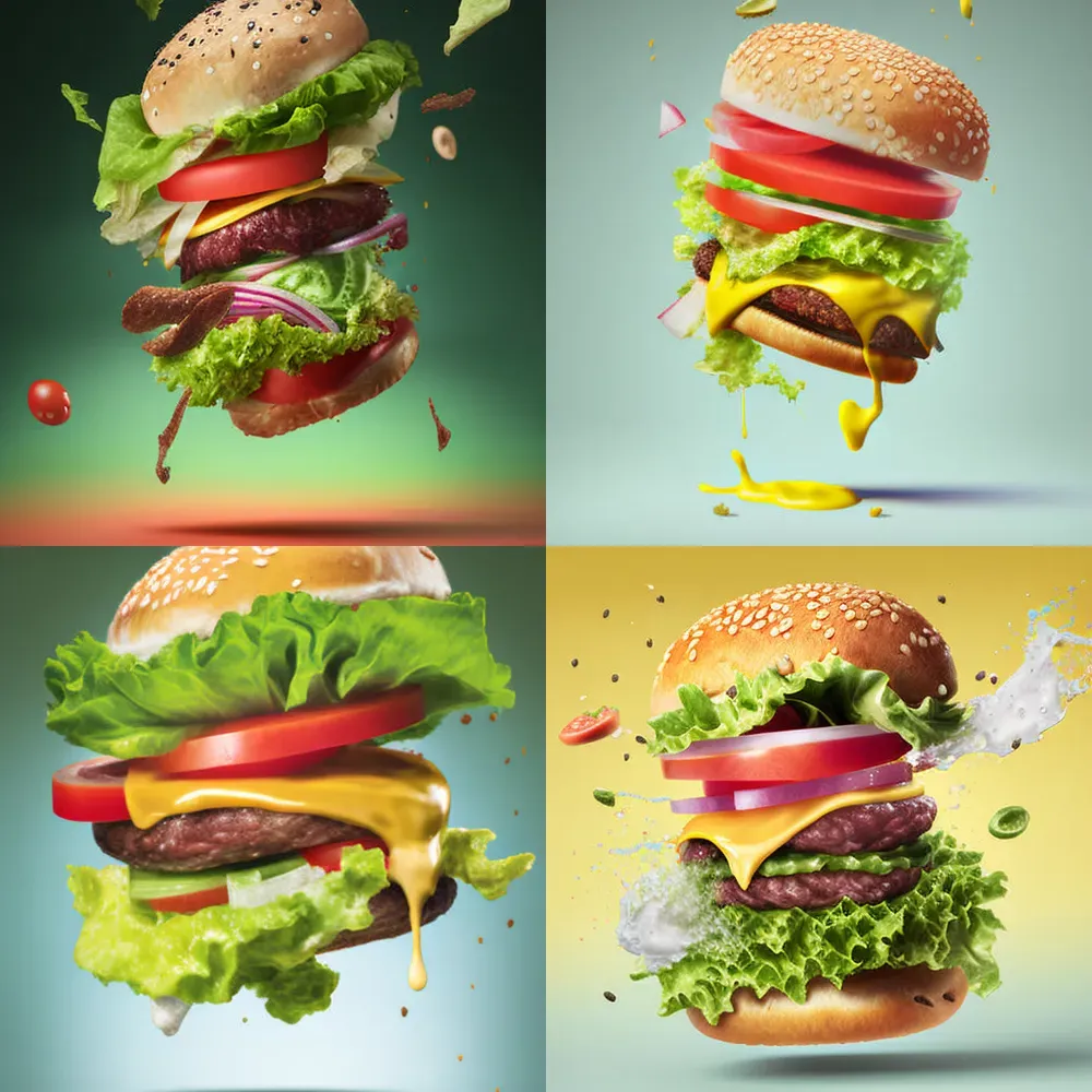 Falling Food Stock Images Midjourney Prompt | PromptBase