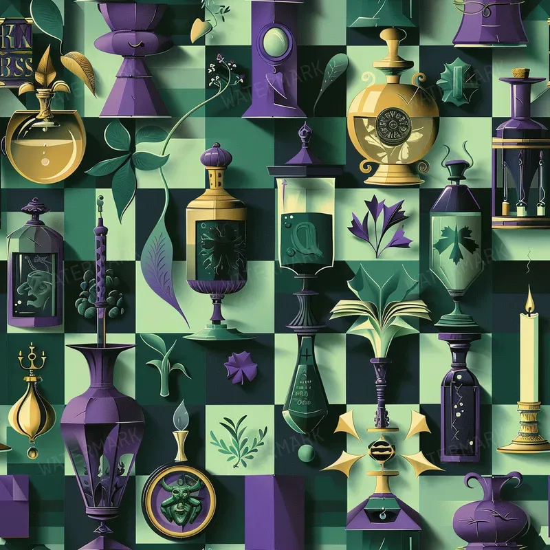 Medieval Squares Seamless Patterns Midjourney Prompt | PromptBase