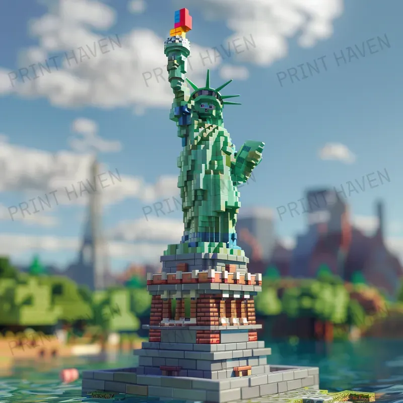 Minecraft Patriotic 4th Of July Designs Midjourney Prompt | PromptBase