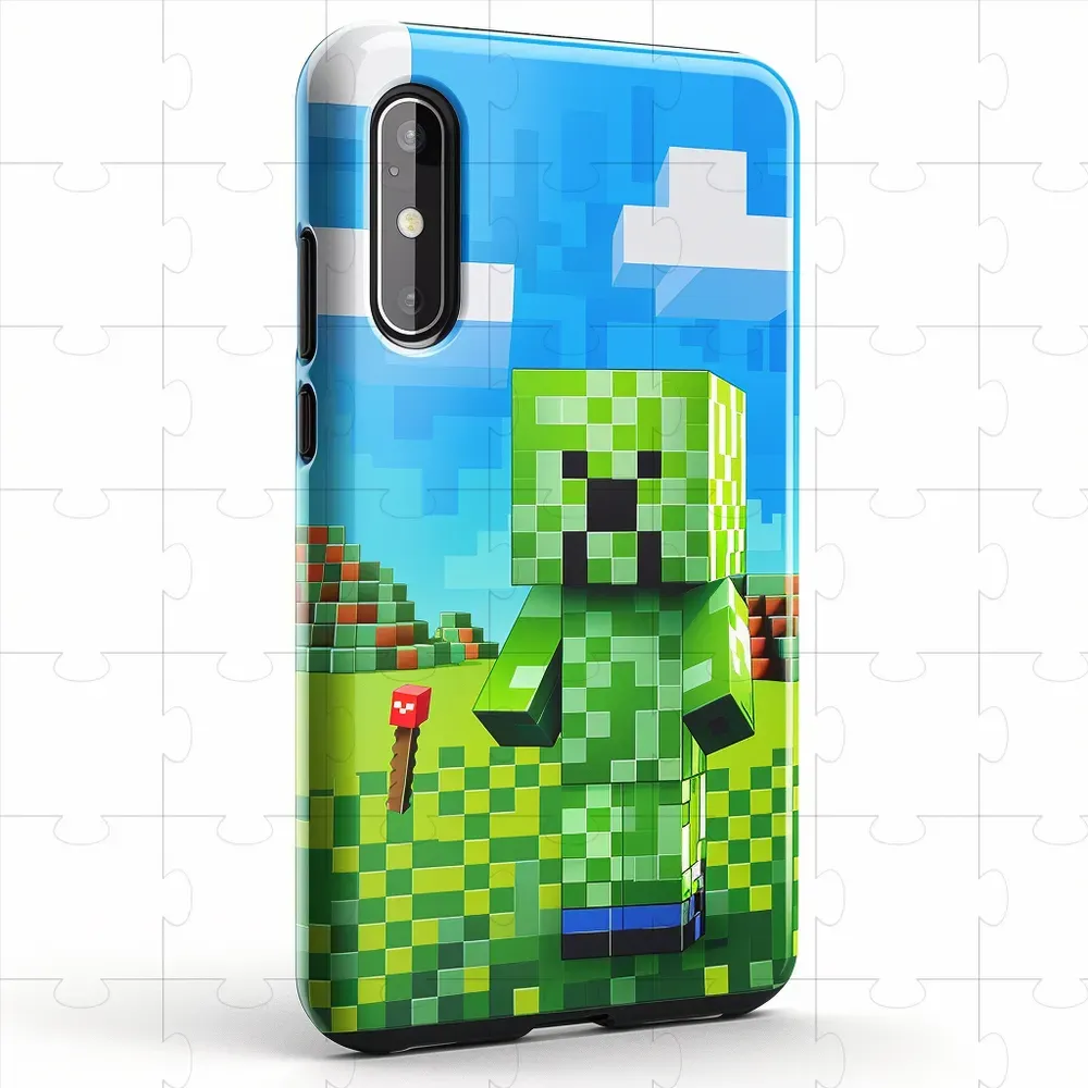 Minecraft Smartphone Case Mockups Midjourney Prompt | PromptBase