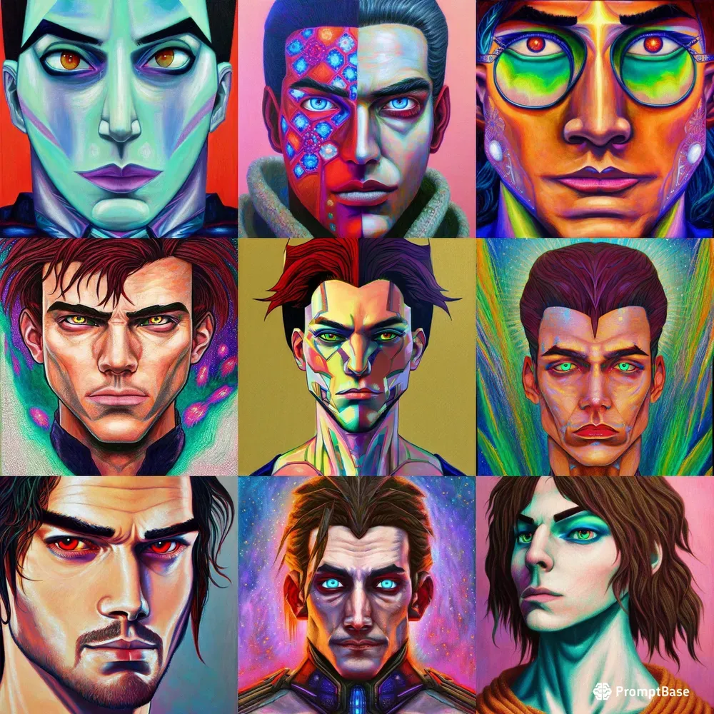 Pointillism Style Male Character Ideas Stable Diffusion Prompt | PromptBase