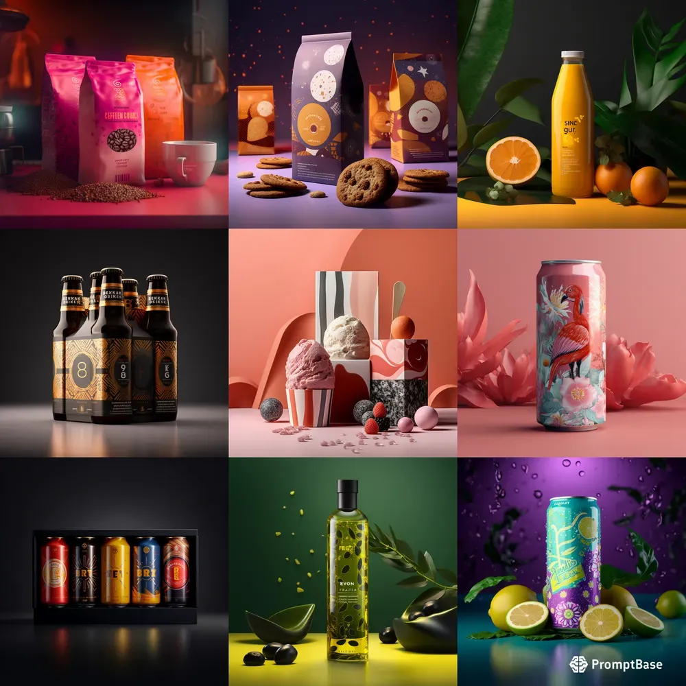 Product Packaging Designs Midjourney Prompt | PromptBase