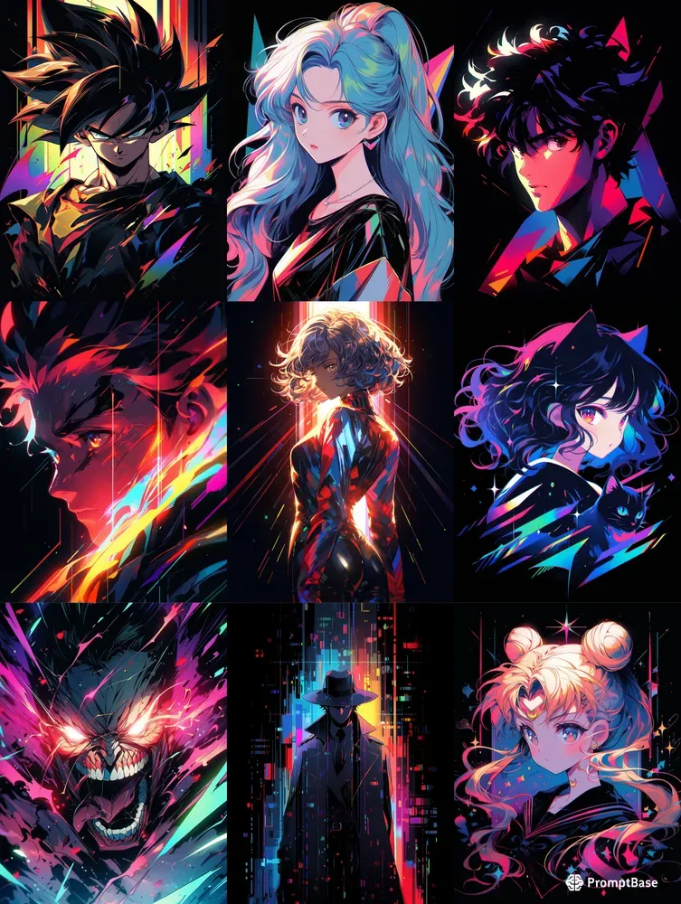 80s Anime Synth Posters Midjourney Prompt | PromptBase