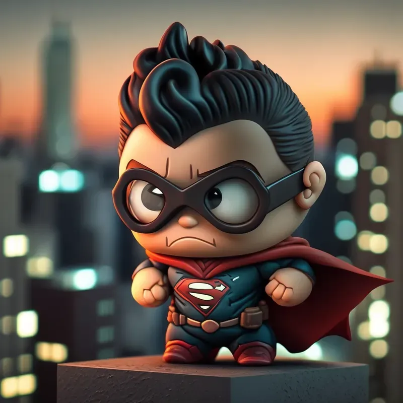 Little Chibi Superheroes In The Cities Midjourney Prompt | PromptBase