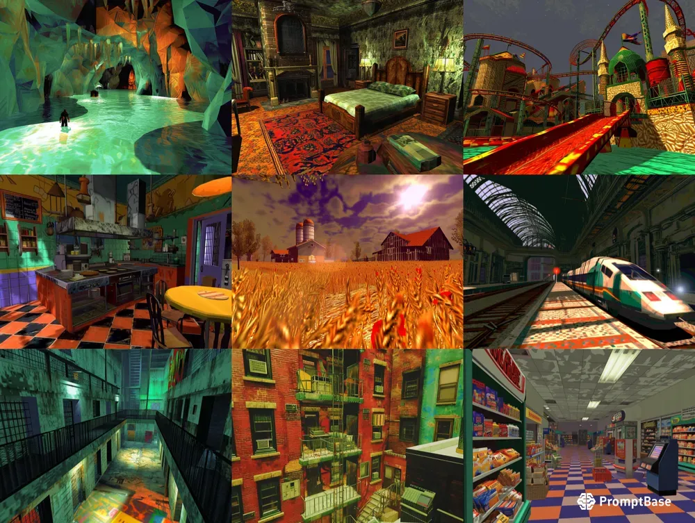 Early Ps2 Game Screenshots Retro Midjourney Prompt | PromptBase
