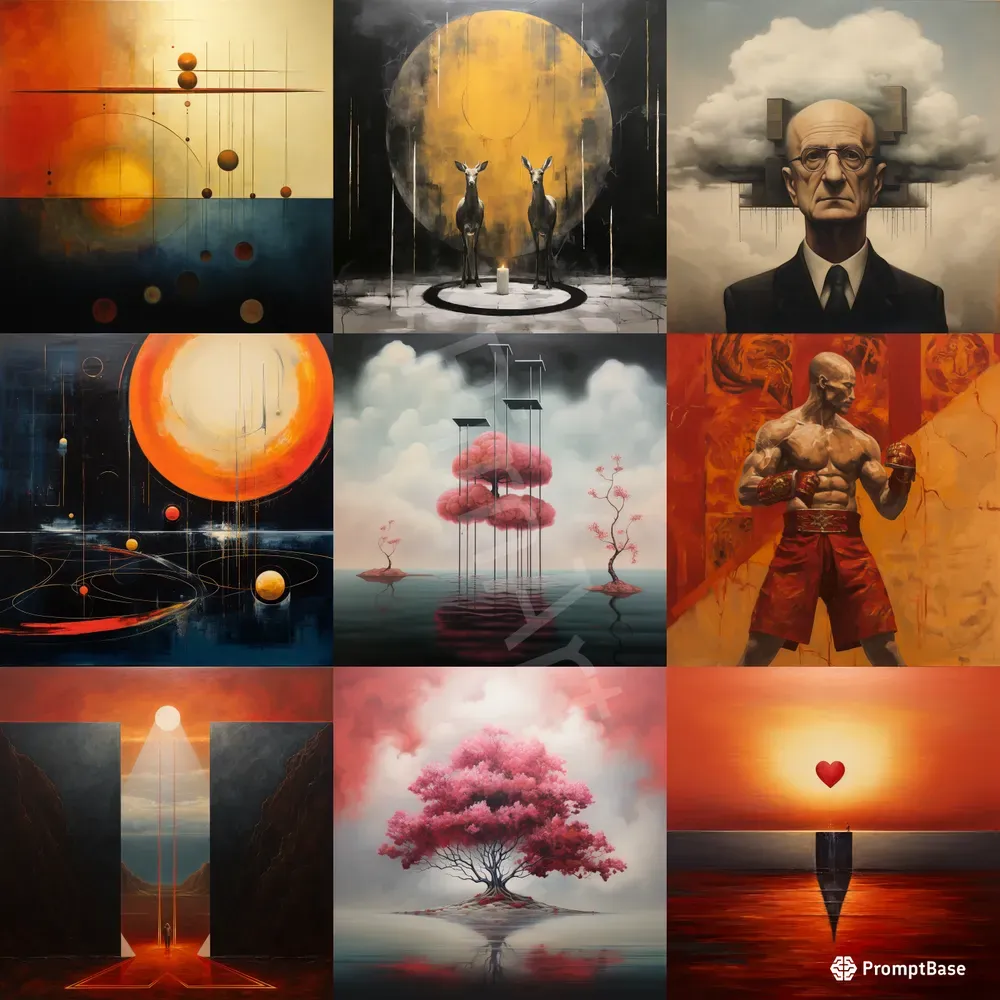 Surreal Artistic Paintings Midjourney Prompt | PromptBase