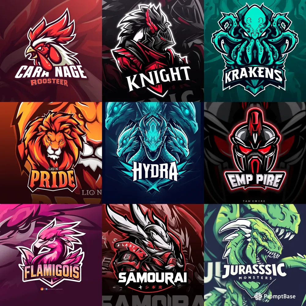 Esport Gaming Logo Designs Midjourney Prompt | PromptBase