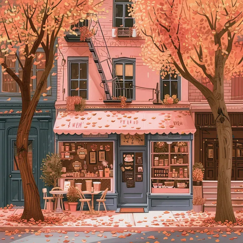 Nostalgic City Storybook Illustrations Midjourney Prompt | PromptBase