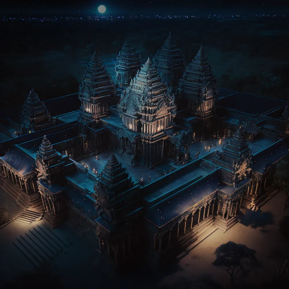 City Skyline At Night Midjourney Prompt | PromptBase