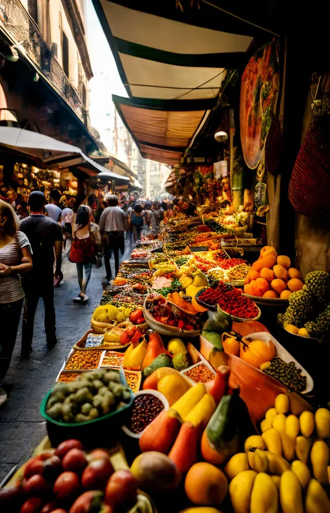 Street Food Markets Midjourney Prompt | PromptBase