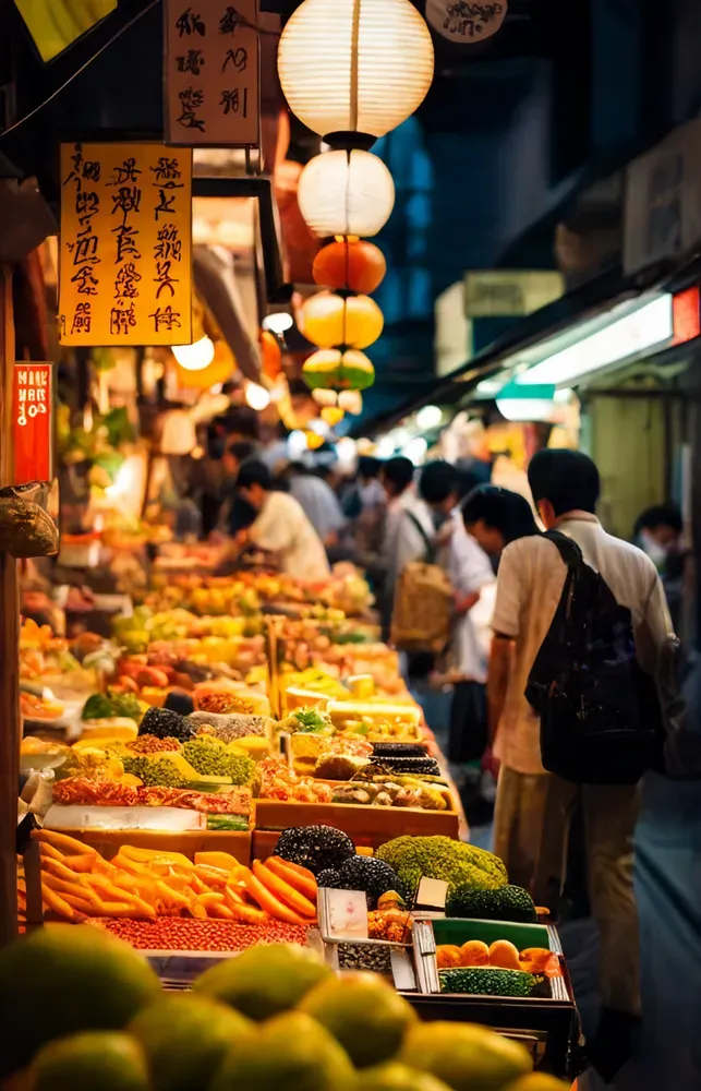 Street Food Markets Midjourney Prompt | PromptBase
