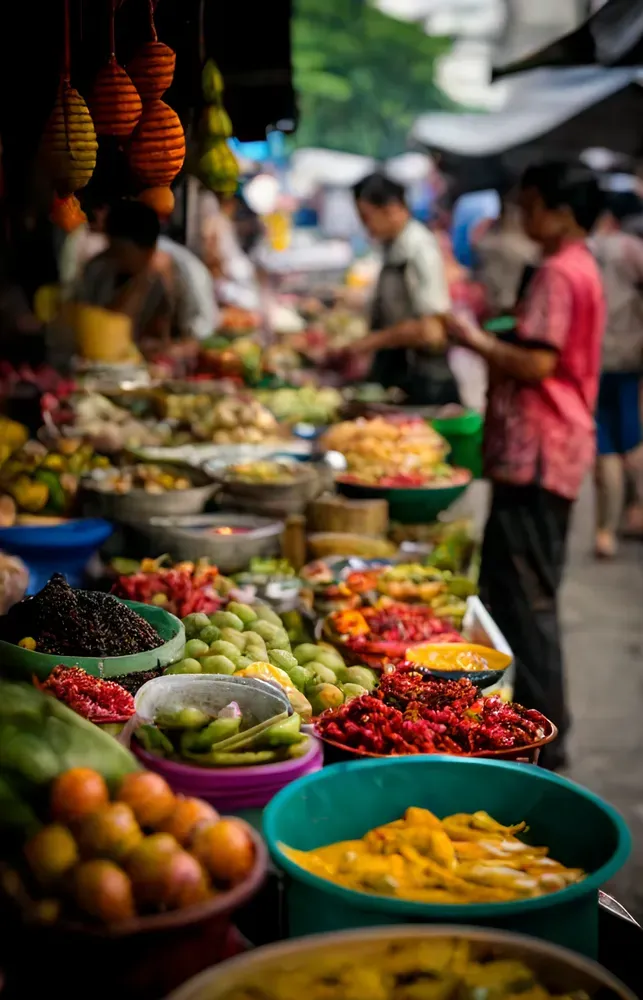 Street Food Markets Midjourney Prompt | PromptBase