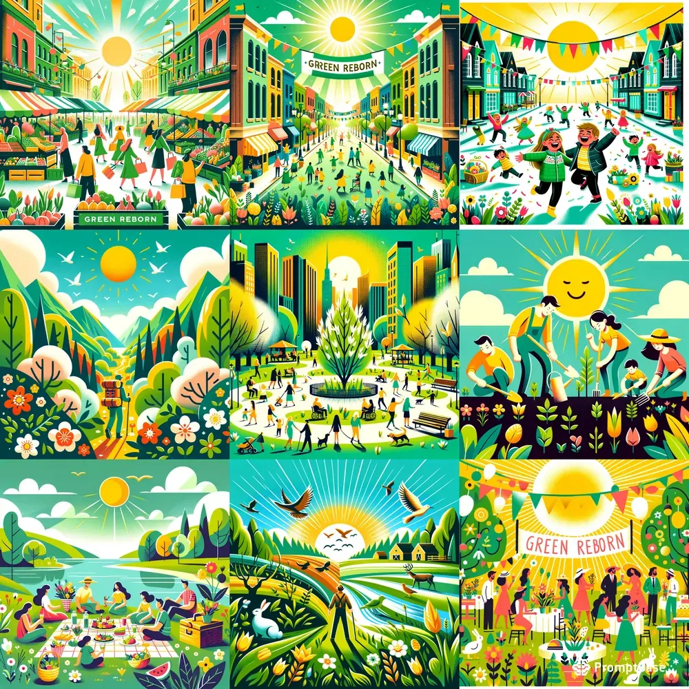 Spring Awakening Illustrations DALL·E Prompt | PromptBase