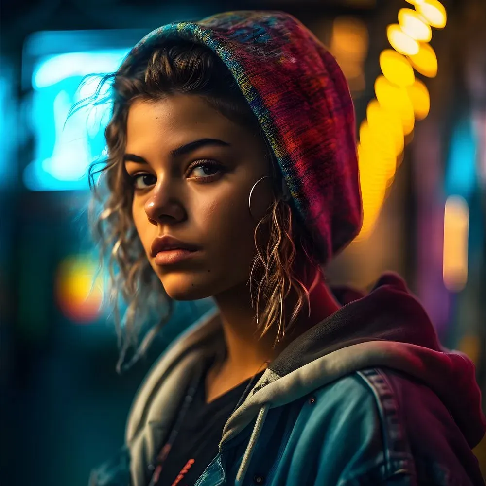Social Media Portraits Photo With Bokeh Midjourney Prompt | PromptBase