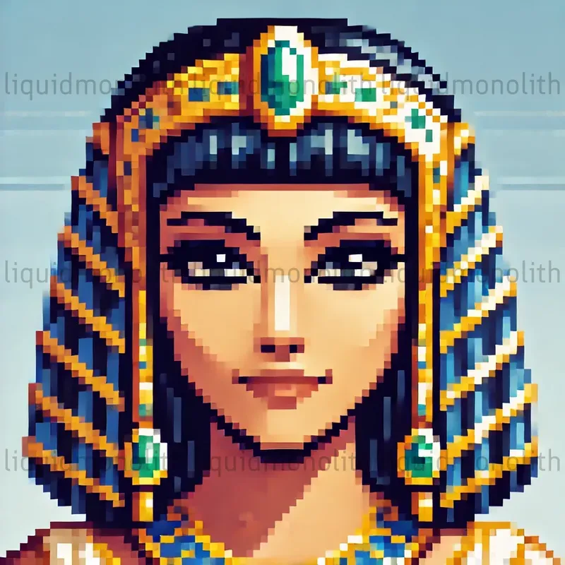 Pixel Art Historical Figures Closeup DALL·E Prompt | PromptBase