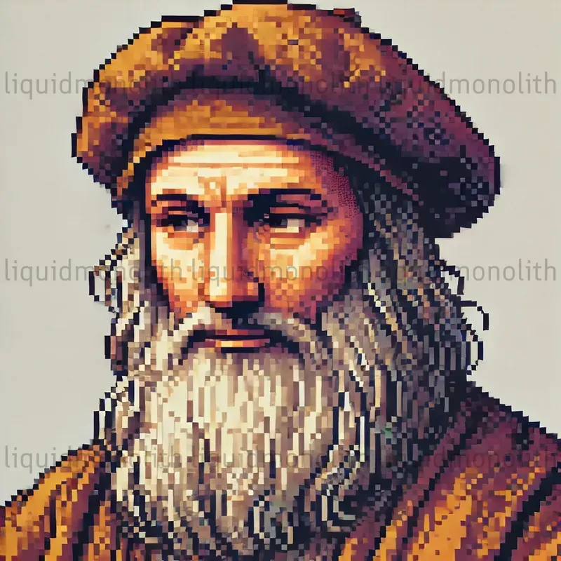 Pixel Art Historical Figures Closeup DALL·E Prompt | PromptBase