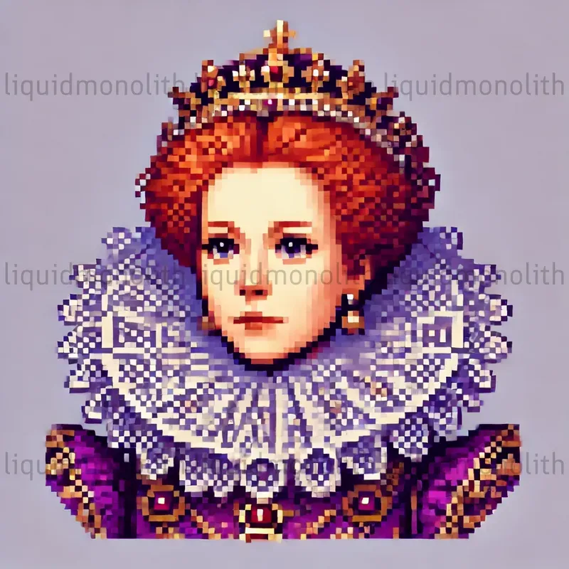 Pixel Art Historical Figures Closeup DALL·E Prompt | PromptBase