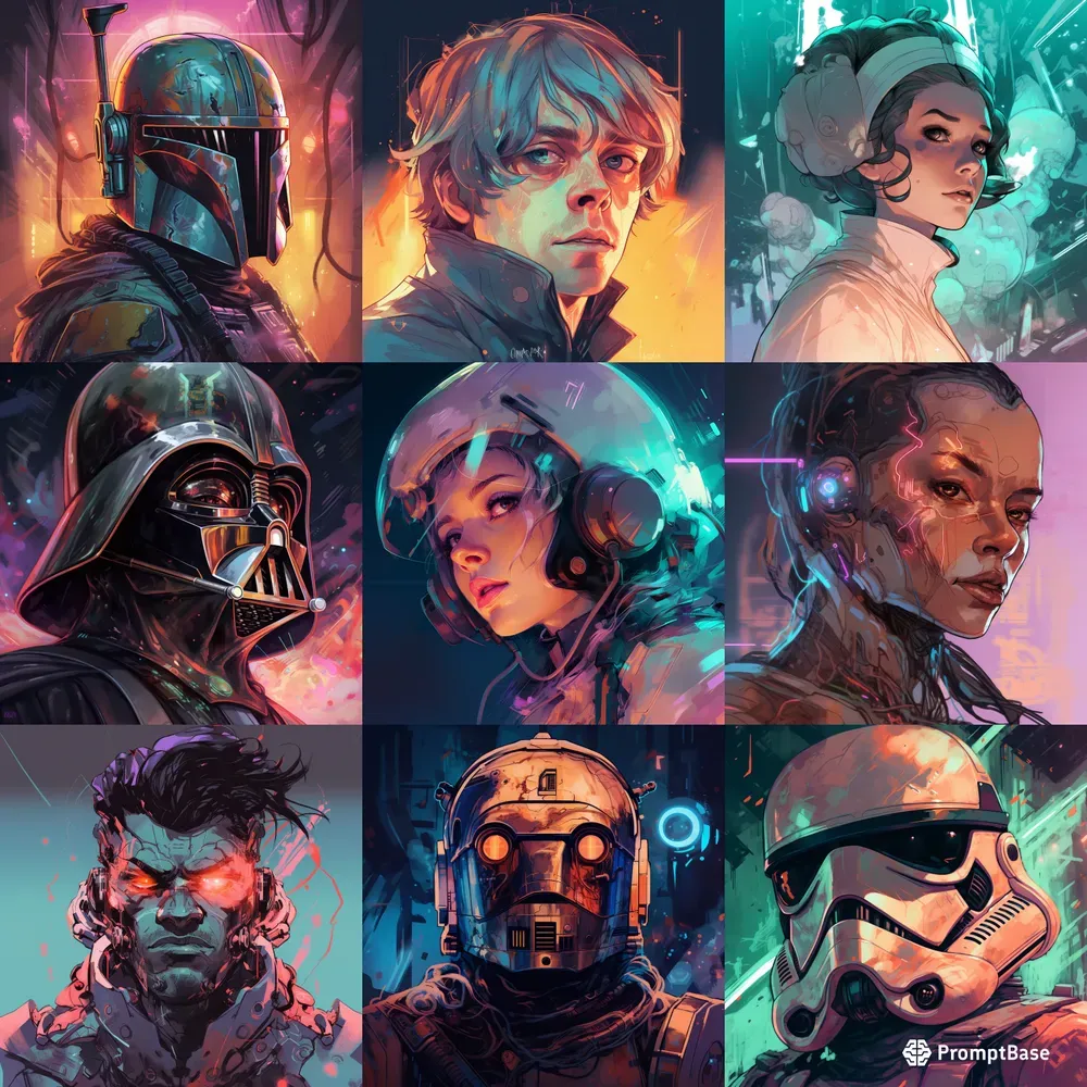 Retro Sci Fi Character Portraits Midjourney Prompt | PromptBase