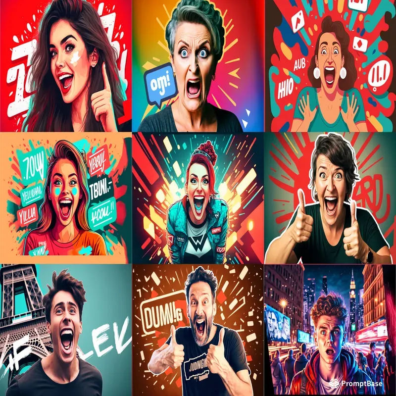 Thumbtastic Youtube Thumbnails Generator Midjourney Prompt | PromptBase