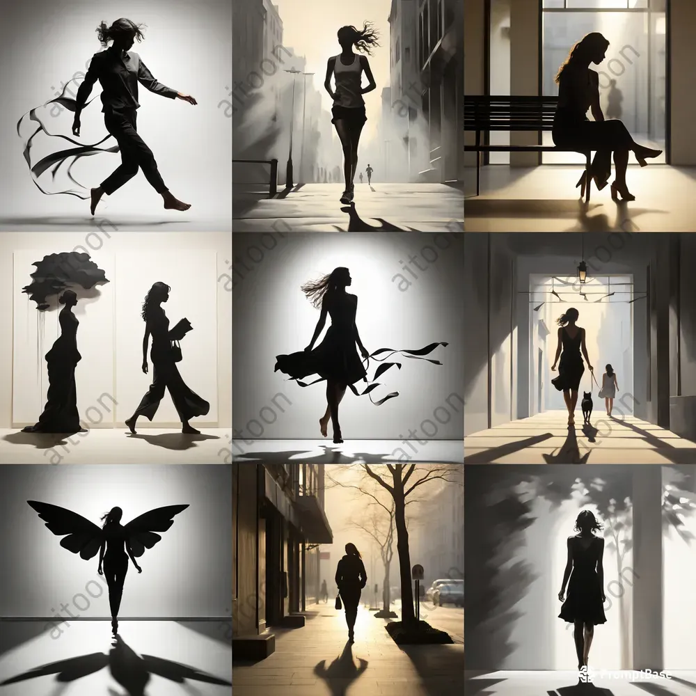 Humans In Silhouette Leonardo Ai Prompt | PromptBase