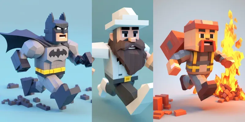 3D Pixel Characters Midjourney Prompt | PromptBase