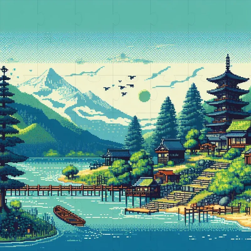 Pixel Art Landscapes DALL·E Prompt | PromptBase