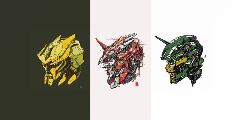 Profile Pictures Of Mobile Gundam Suits Midjourney Prompt | PromptBase