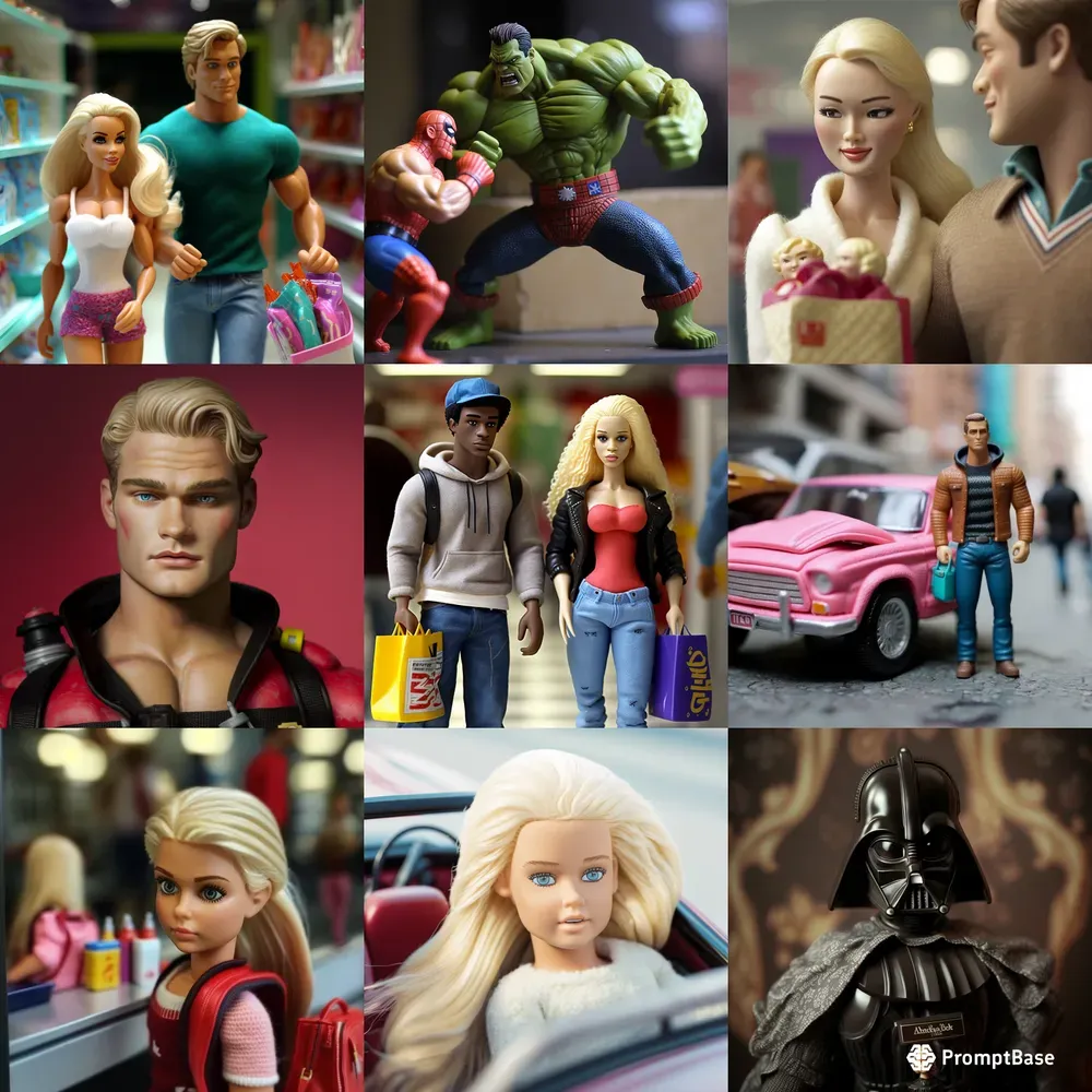 Barbie Style Characters Midjourney Prompt | PromptBase