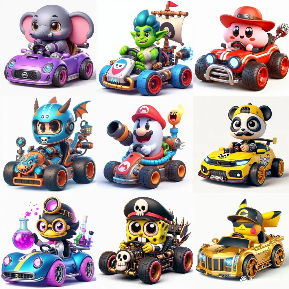 3D Kart Characters DALL·E Prompt | PromptBase