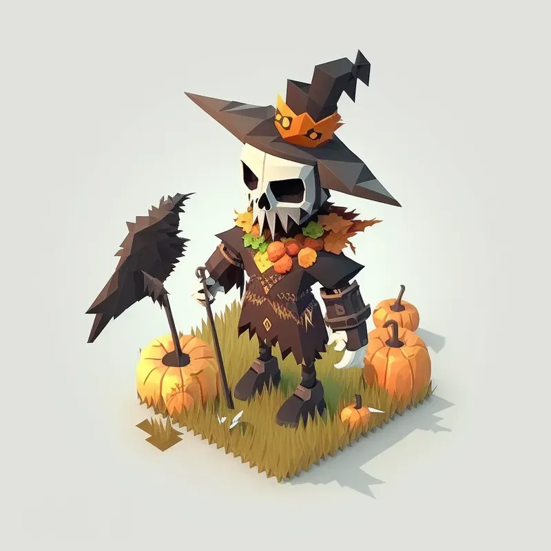 32 Bit Isometric Halloween Characters Midjourney Prompt | PromptBase