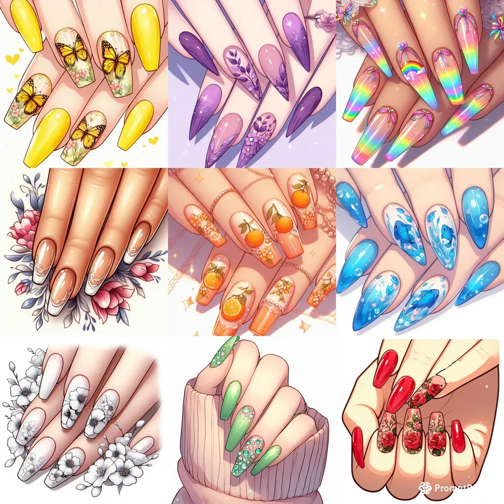 Nails Anime Drawing DALL·E Prompt | PromptBase