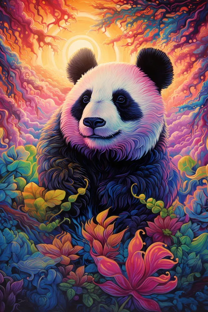 Psychedelic Animal Posters Midjourney Prompt | PromptBase