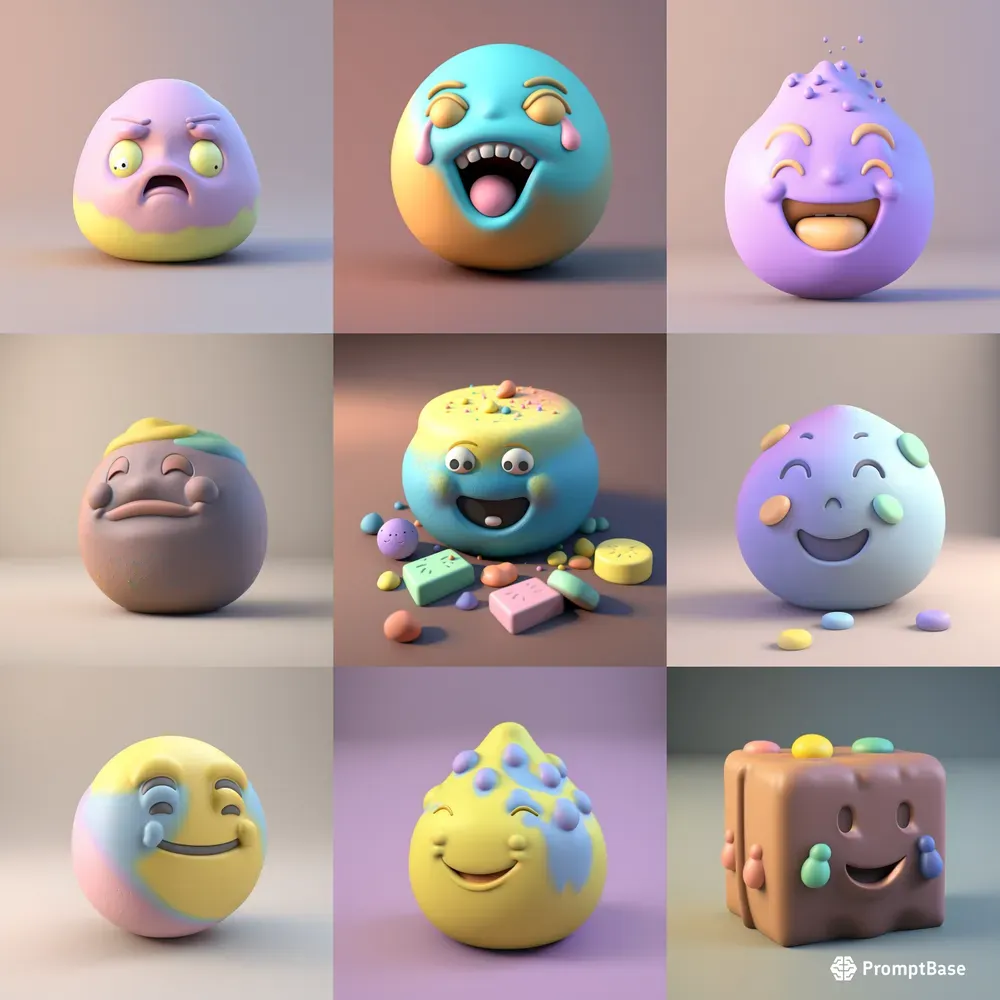 Clay Emojis Midjourney Prompt | PromptBase