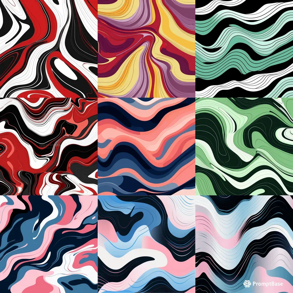 Abstract Smooth Pattern Tshirts Midjourney Prompt | PromptBase