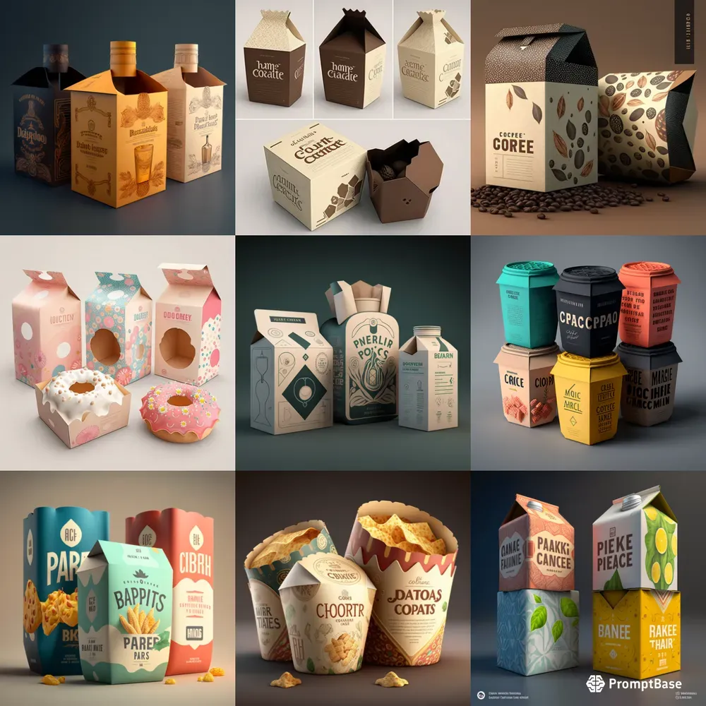 Paper Containers Package Designs Midjourney Prompt | PromptBase