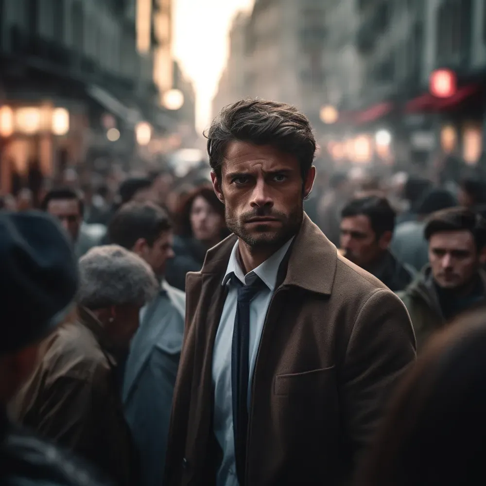 Cinematic People In The Crowd Midjourney Prompt | PromptBase