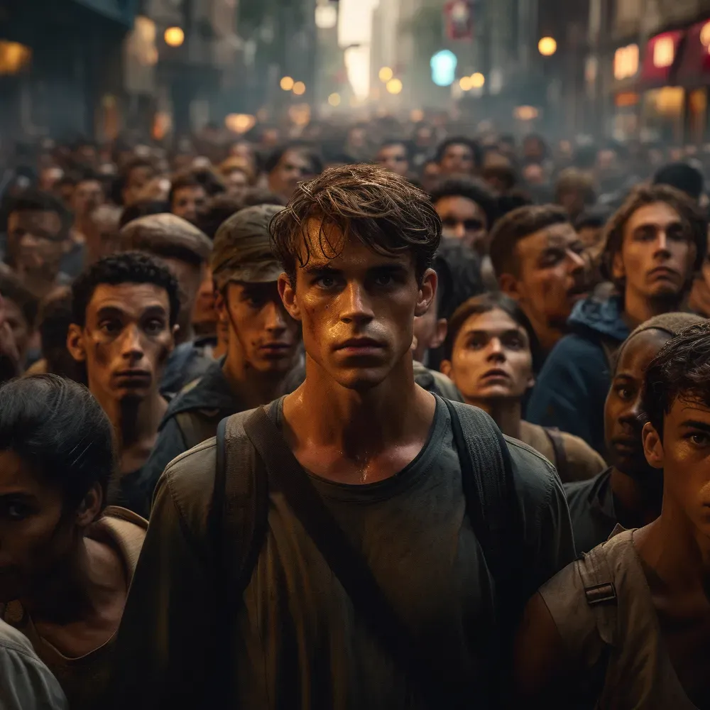 Cinematic People In The Crowd Midjourney Prompt | PromptBase