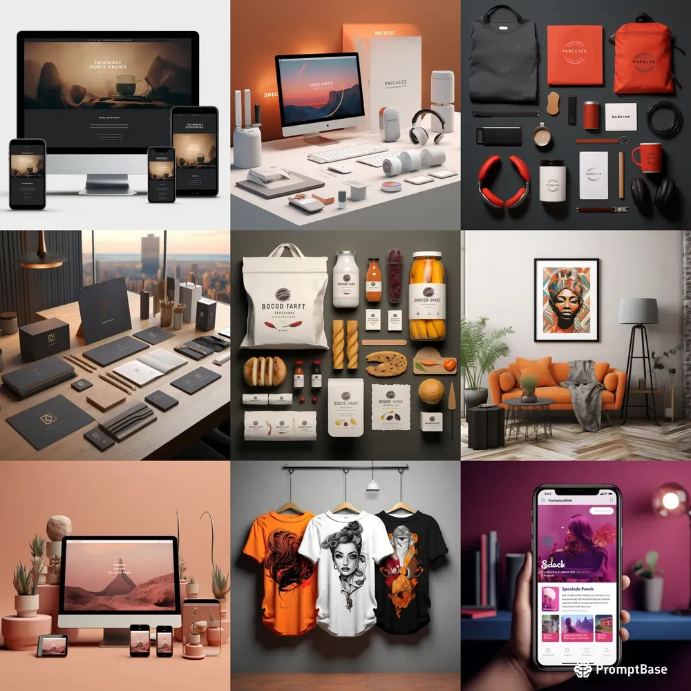 Realistic Mockup Designs Midjourney Prompt | PromptBase