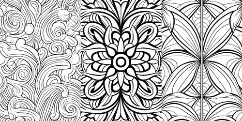 Mandala Zentangle Pattern Coloring Pages Midjourney Prompt | PromptBase