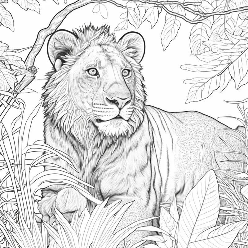 Intricate Animal Coloring Pages Midjourney Prompt | PromptBase