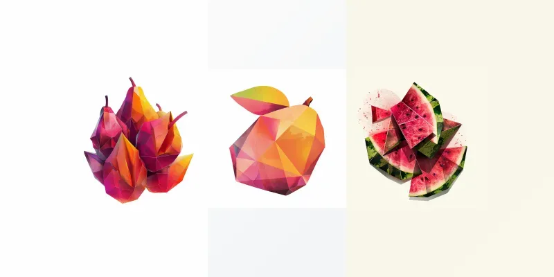 Geometry Abstract Pictures Of Fruits Generator App | PromptBase