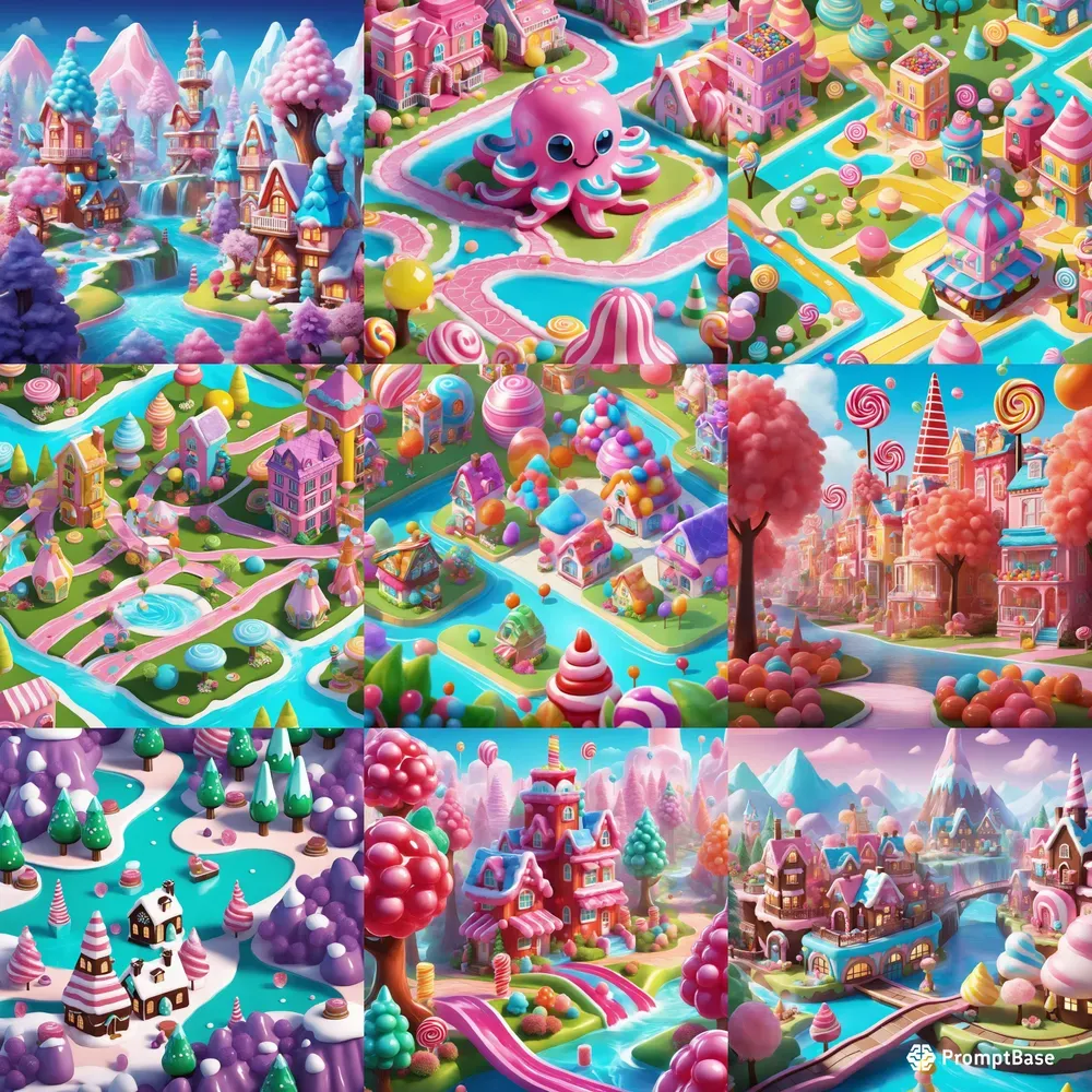 Candy Landscape Stable Diffusion Prompt | PromptBase