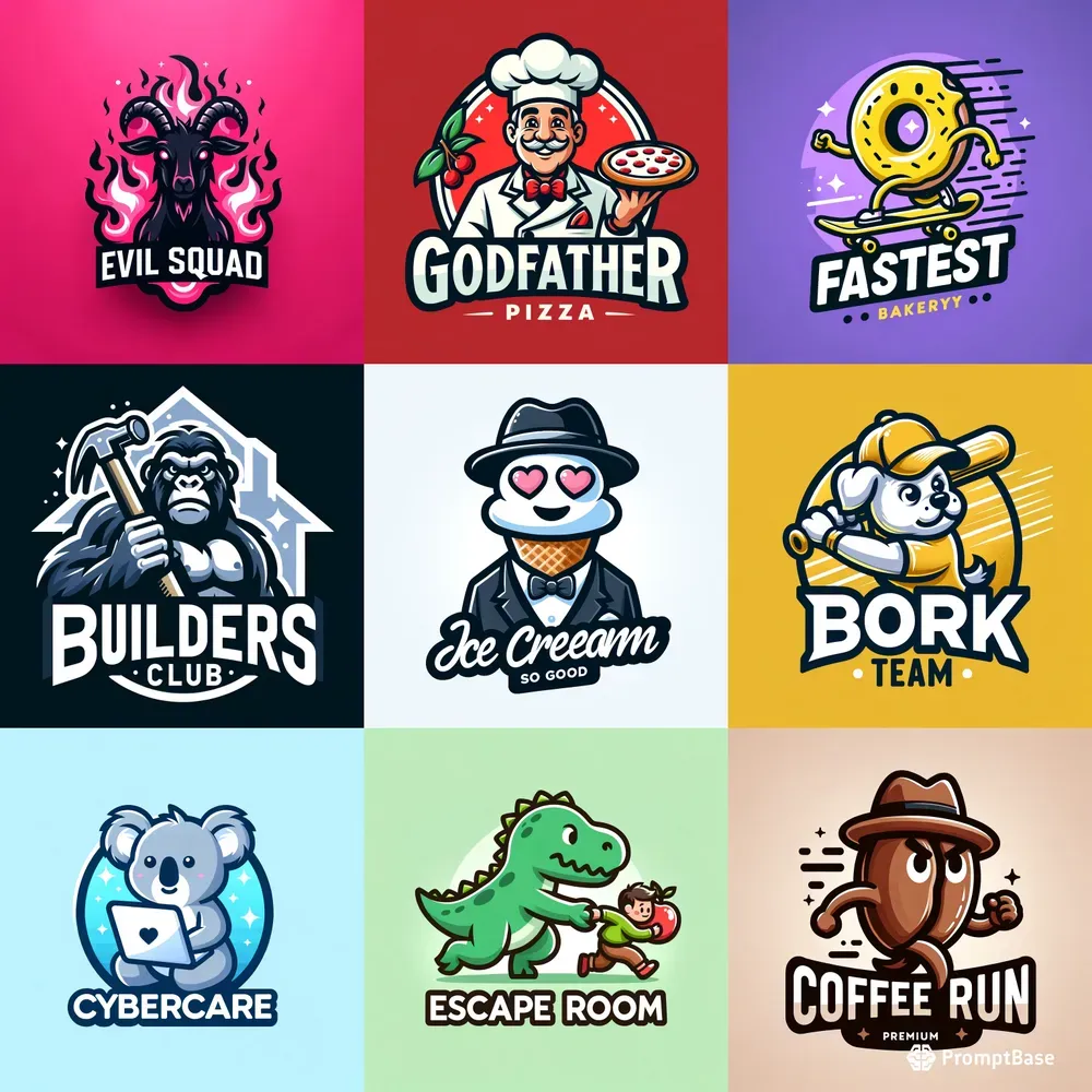 Custom Modern Mascot Logos DALL·E Prompt | PromptBase