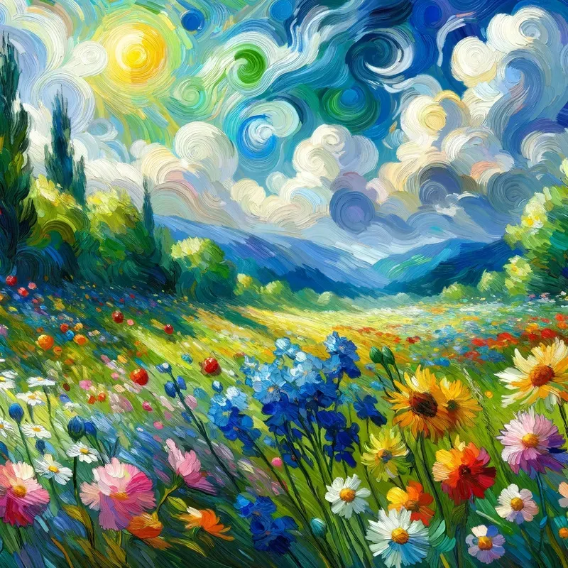 Brushstrokes Expressive Landscape Prompts DALL·E Prompt | PromptBase