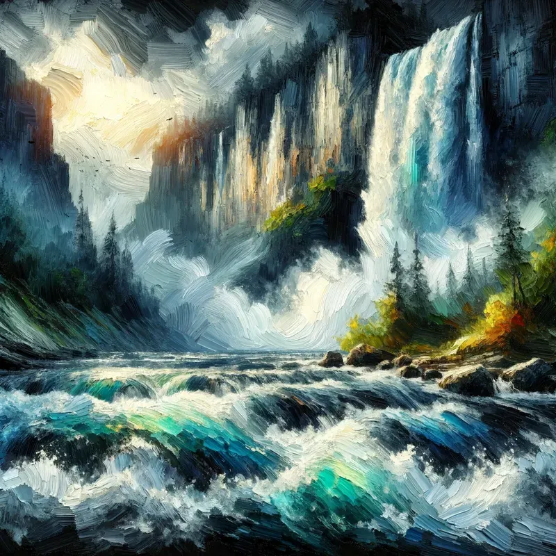 Brushstrokes Expressive Landscape Prompts DALL·E Prompt | PromptBase