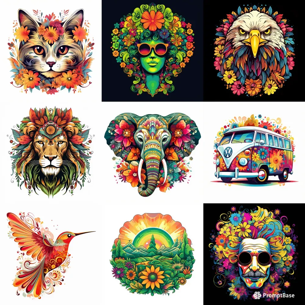 Flower Power Logo Designs Midjourney Prompt | PromptBase