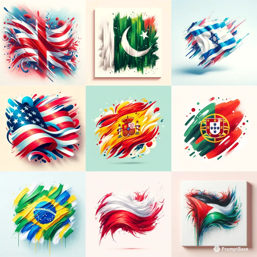 Unique Style Flags - Any Flag DALL·E Prompt | PromptBase