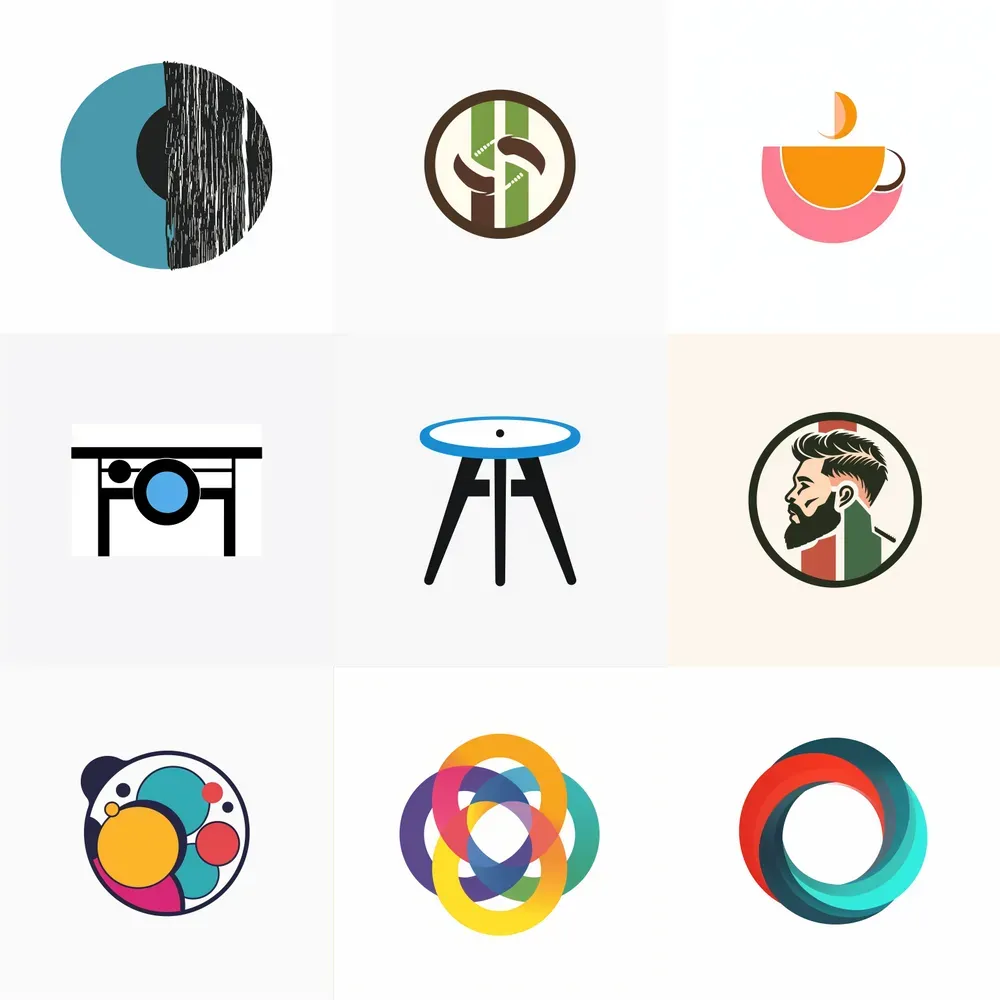 Round Logos Of Your Businesses Midjourney Prompt | PromptBase