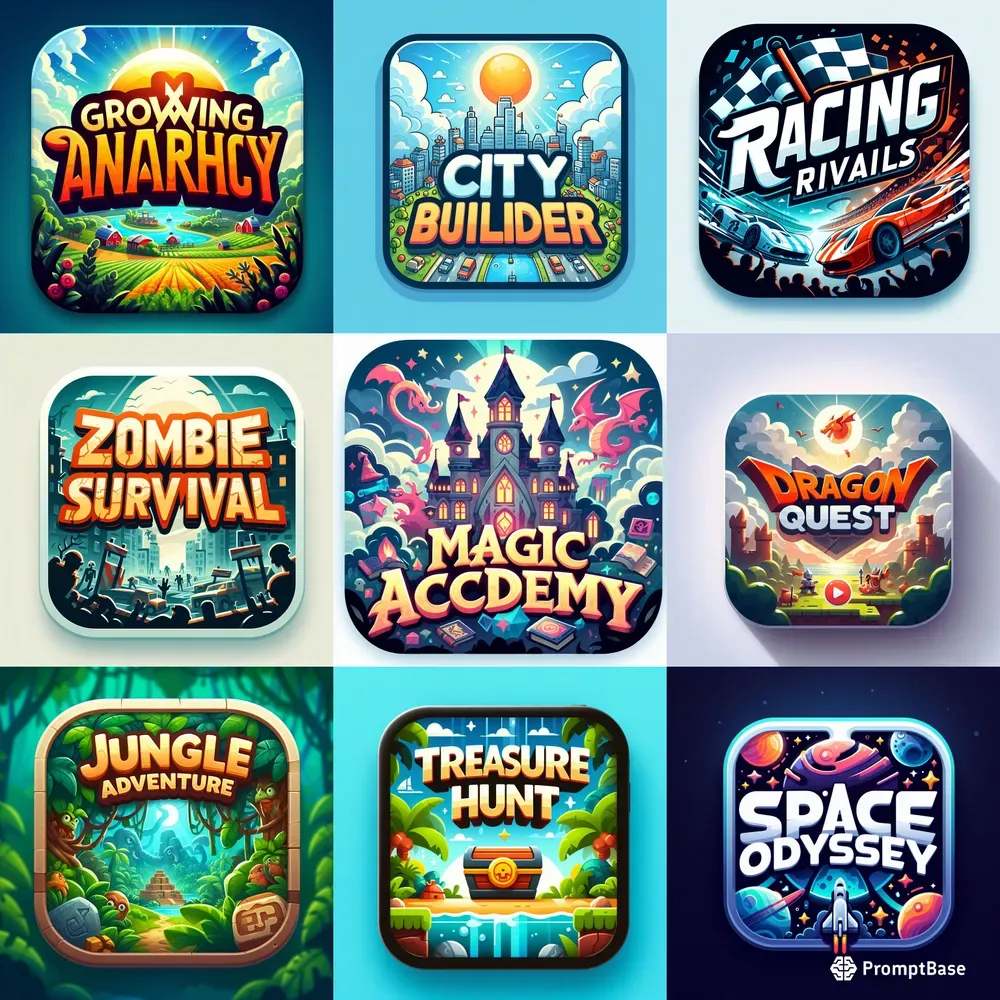 Playstore Game Icons And Logos DALL·E Prompt | PromptBase