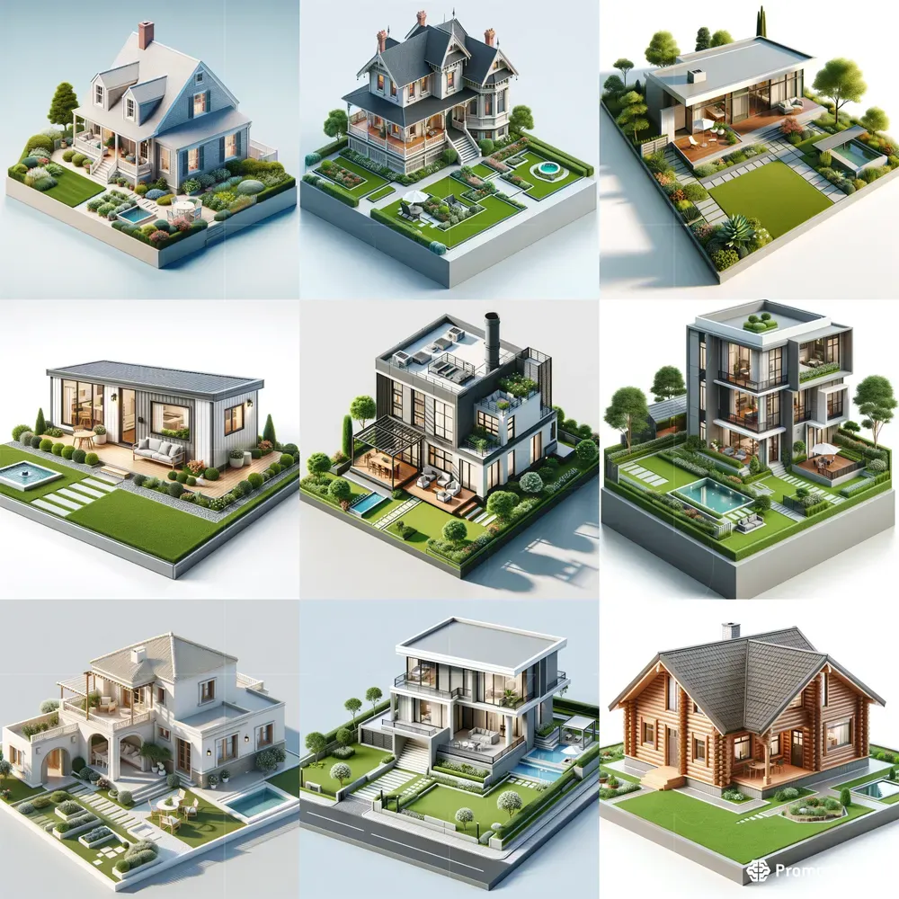 3D House Models DALL·E Prompt | PromptBase
